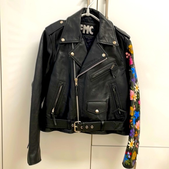 Fmc | Jackets & Coats | Fmc 0 Hand Painted Leather Biker Jacket | Poshmark